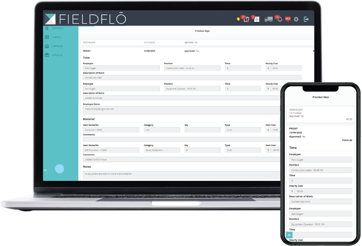 Asbestos Demolition Time & Material Tracking